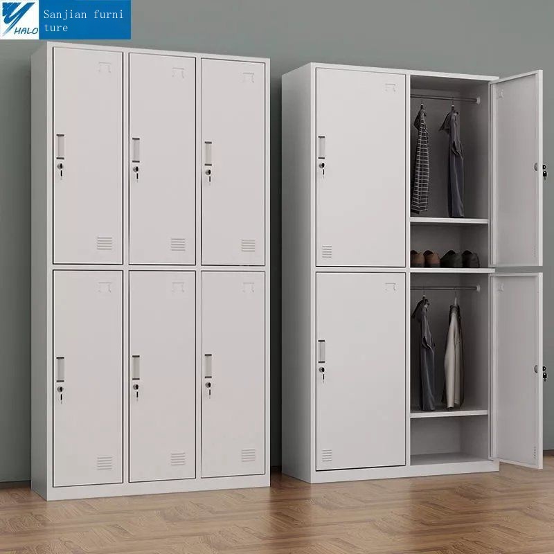 Locker Staff Locker 4 Doors 6 Doors Iron Wardrobe With Locking Shoe ...