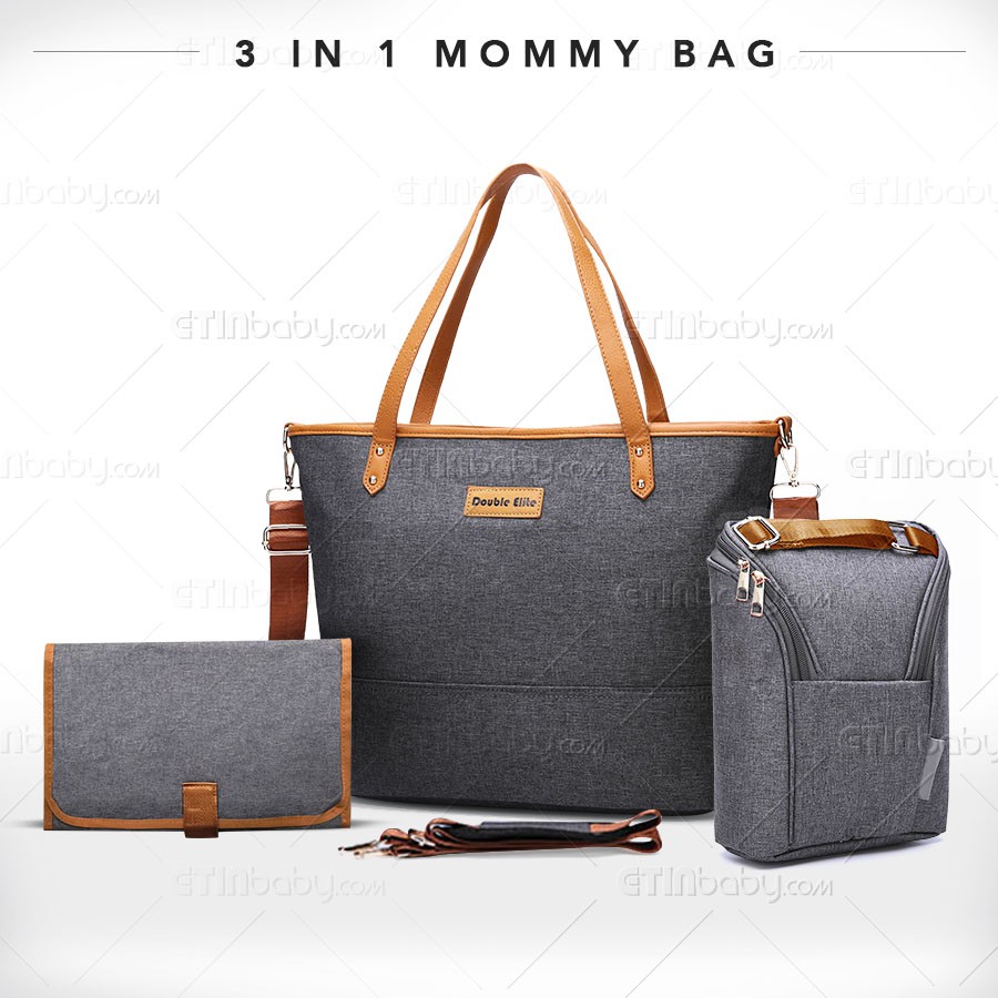 3 In 1 Mommy Bag Diaper Handbag Hand CSling Shoulder Beg Botol Susu ...