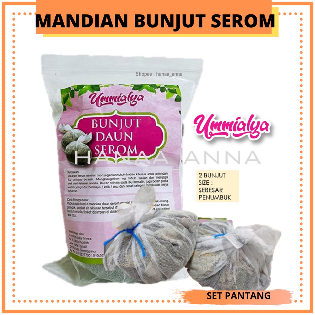 UMMIALYA MANDIAN BUNJUT DAUN SEROM SET PANTANG Daun Serum Set Bersalin ...