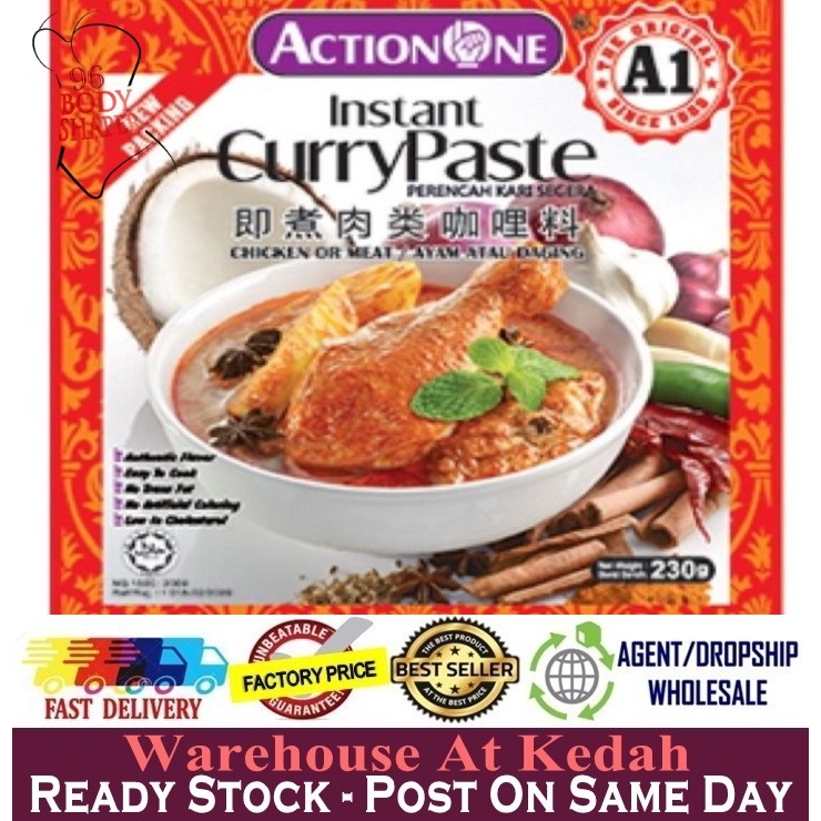 A1 Action One Instant Curry Paste (For Chicken/Meat) Perencah Kari ...