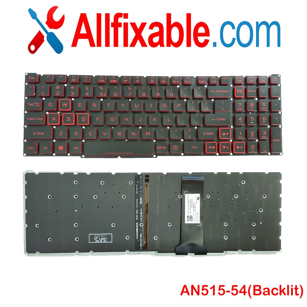 Acer Nitro 5 AN515-43 AN515-54 AN517-51 AN715-51 (Backlit) Series ...