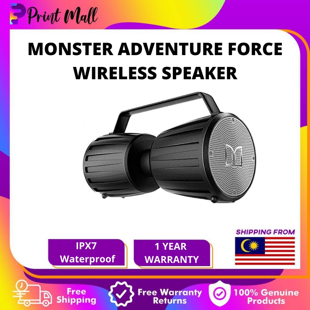 Monster Adventure Force Wireless Speaker (1 Year Warranty By Monster ...