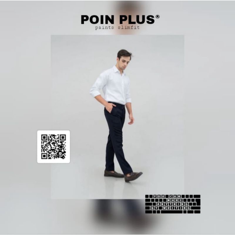 Original Poin Plus Premium Office Slimfit Men's Basic Material Trousers ...