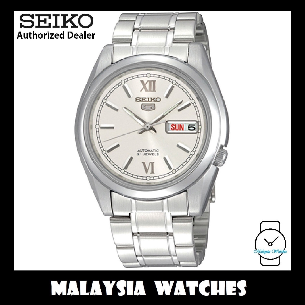 Seiko 5 SNKL51K1 Automatic See-thru Back Silver Dial Stainless Steel ...