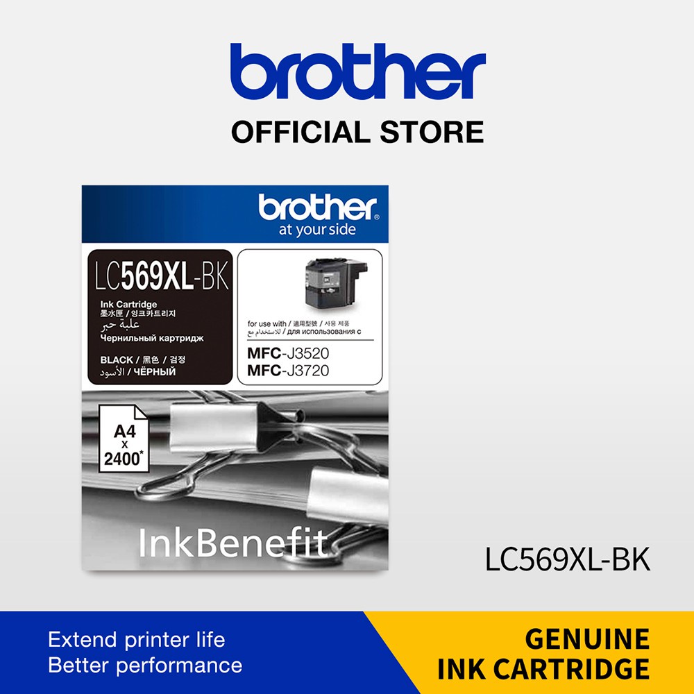 Brother LC565XLC/M/Y/LC569XLBK Genuine Ink Cartridge, Cyan, Magenta, Yellow, Page Yield up to ...