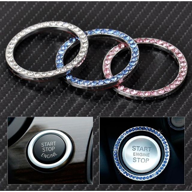Aluminium Alloy Car Start Stop Button/Push Start Key Decoration Ring ...