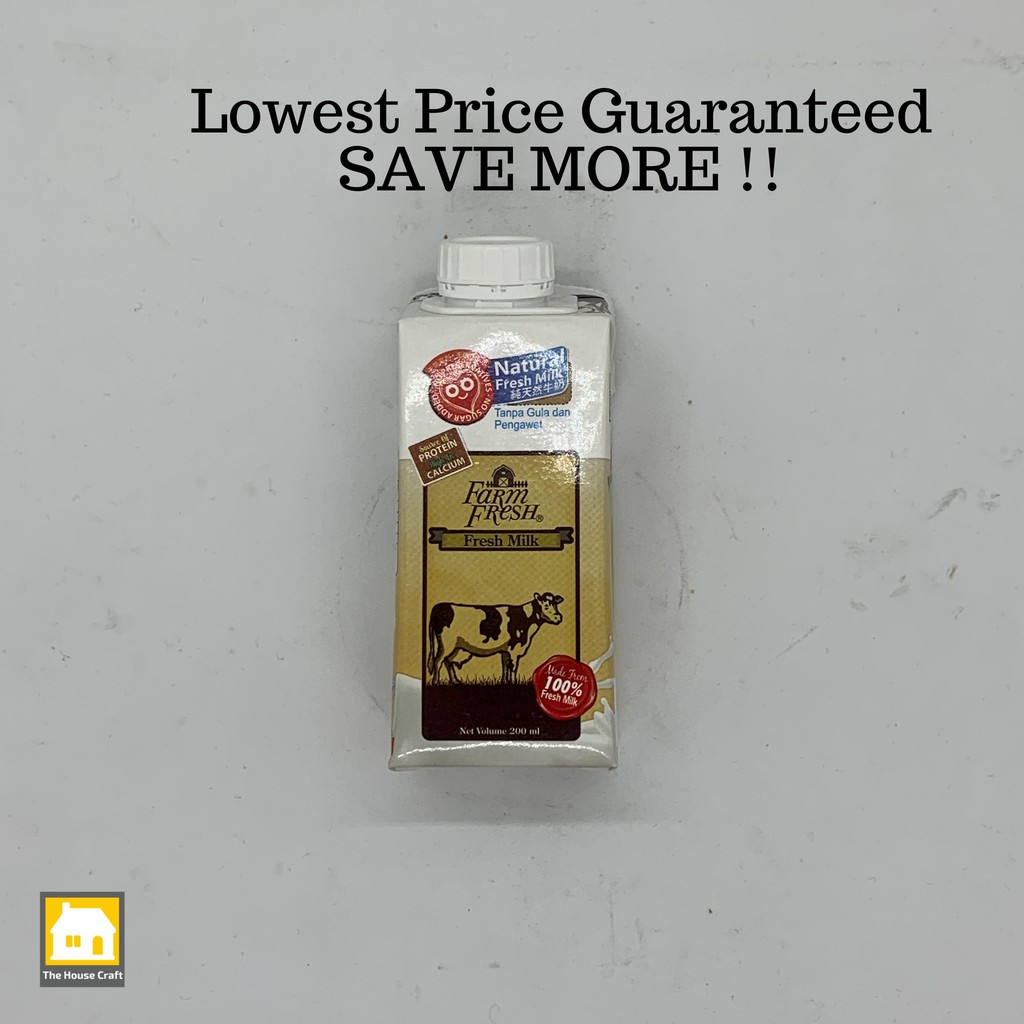(READY STOCK) FARM FRESH FRESH MILK SUSU SEGAR UHT MILK 200ML (1 ctn ...