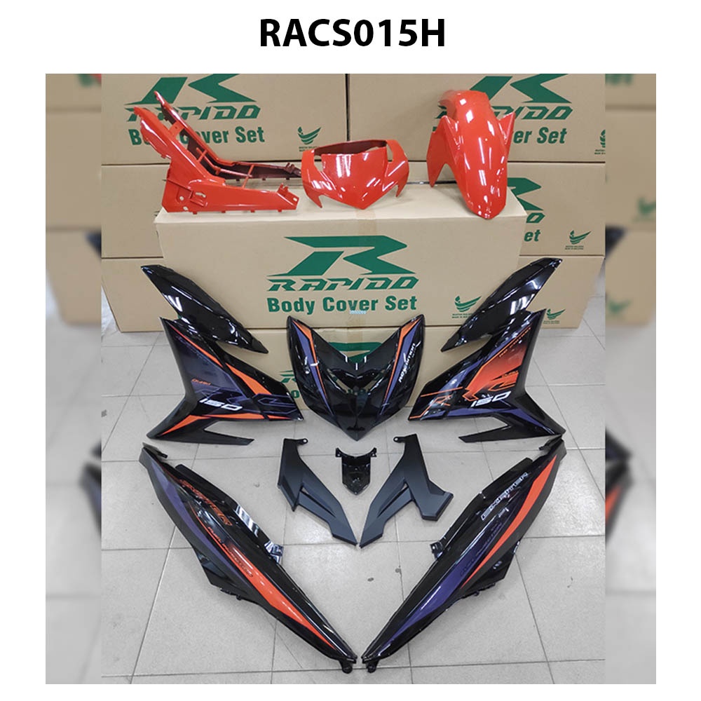 RAPIDO COVER SET Y15ZR V1/V2 EXCITER RC150-14 ORANGE (STICKER TANAM/AIRBRUSH) | Shopee Malaysia