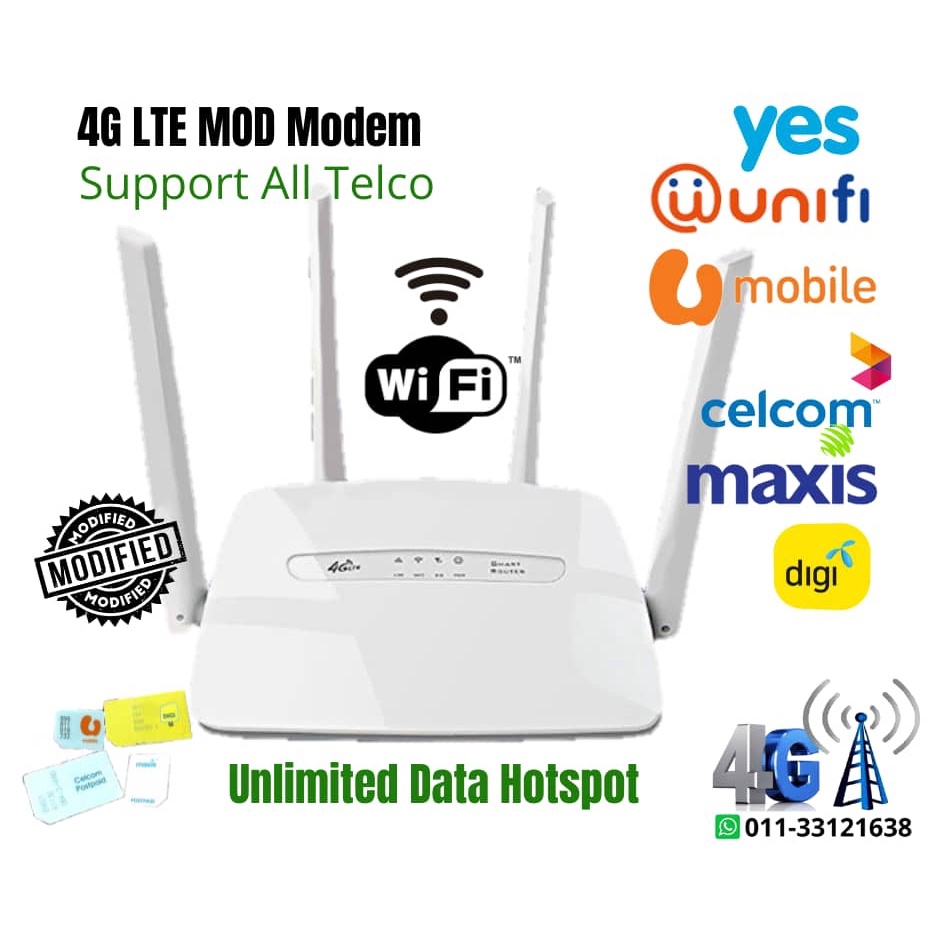 Unlimited modified unlock router modem simcard | Shopee Malaysia