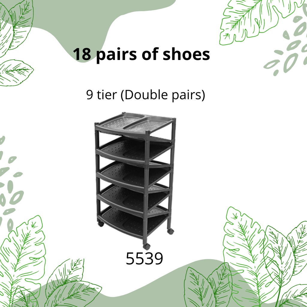 ALGO Wide Zig-Zag Shoe Rack 9 Tiers AL5539 | Shopee Malaysia