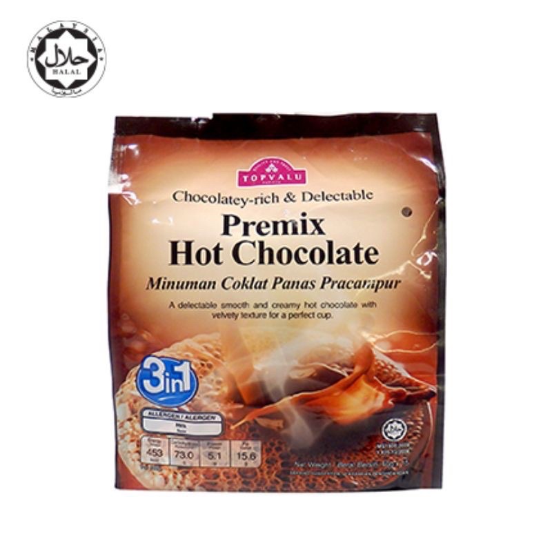 [2packet] TopValu Premix Hot Chocolate 3-in-1 Minuman Coklat Panas ...