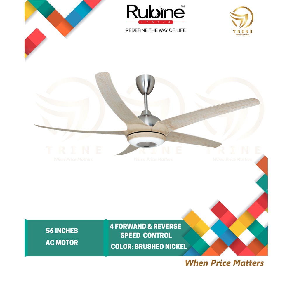 RUBINE RCF-ALTO-5BLN-BN (56") AC MOTOR REMOTE CONTROL WITH LED LIGHT ...