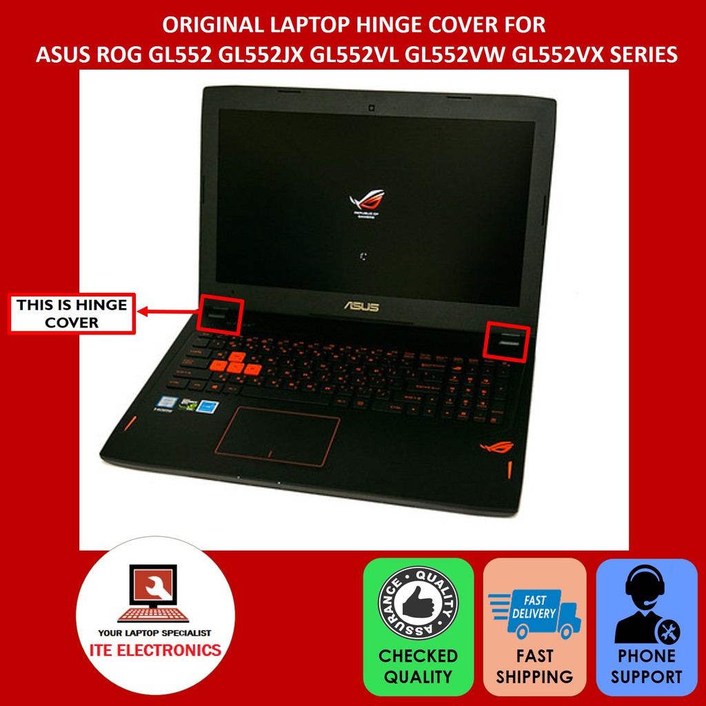 ORIGINAL ASUS ROG GL552 GL552JX GL552VL GL552VW GL552VX SERIES LAPTOP BLACK HINGE COVER | Shopee ...