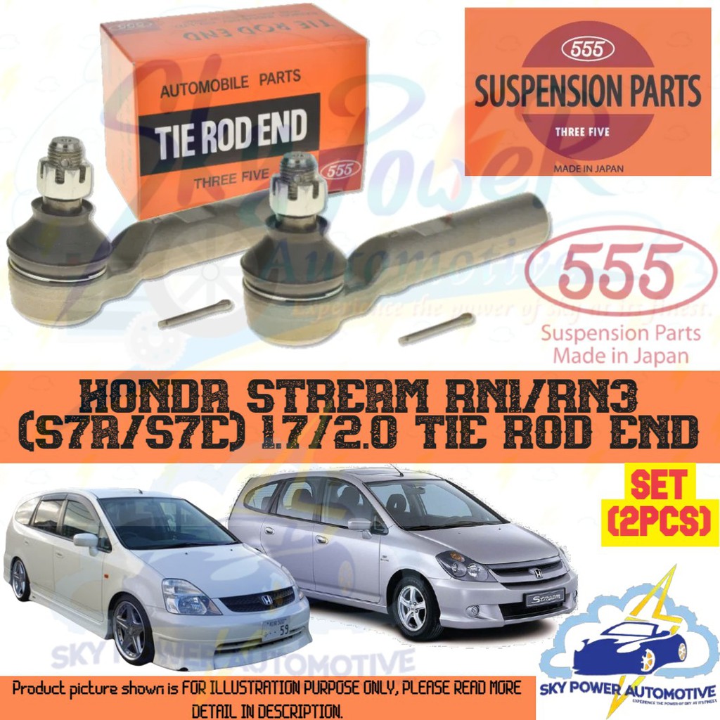 HONDA STREAM RN1/RN3 (S7A/S7C) 1.7/2.0 555 JAPAN BRAND STEERING TIE ROD ...
