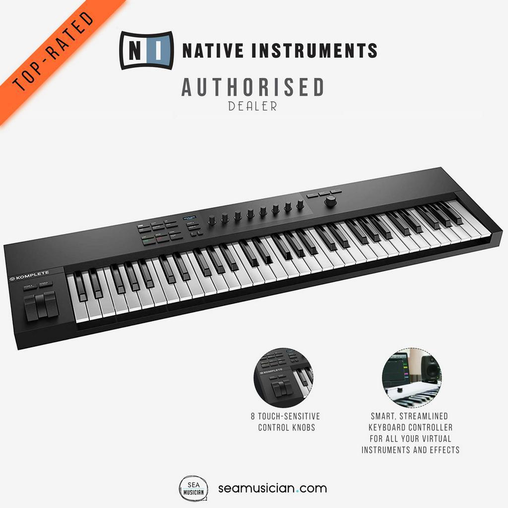 NATIVE INSTRUMENTS A61 KOMPLETE KONTROL 61-KEYS KEYBOARD CONTROLLER ...