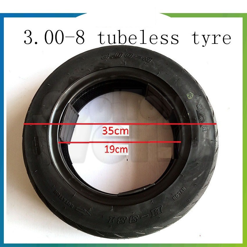 Tayar Tyre Tricycle 3 wheel E-bike 3.00-8 Scooter Tubeless Tire Tayar ...