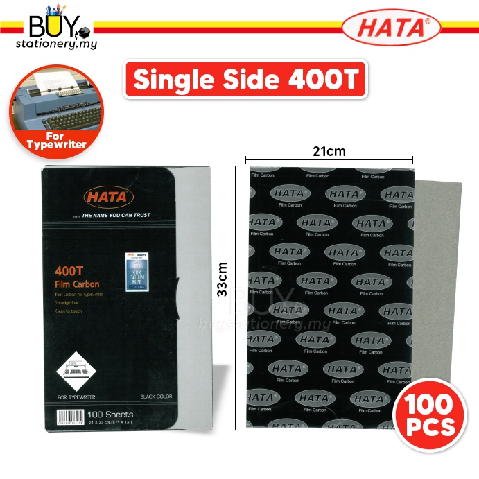 Hata Black Carbon Paper Double Sided 100H 200T 400T Kertas Karbon ...