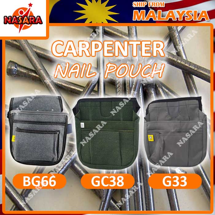 Nasara Portable Waist Tool Bag Belt Carpenter Nail Pouch Hardware Tool ...