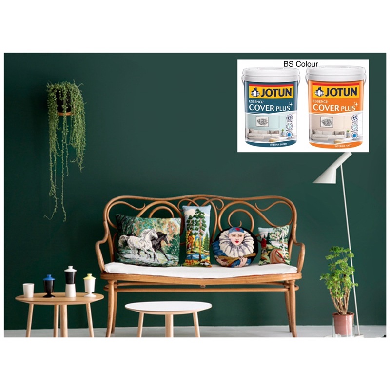 1L Jotun Dark Green Cover Plus Interior Paint Sheen/Matt | Shopee Malaysia