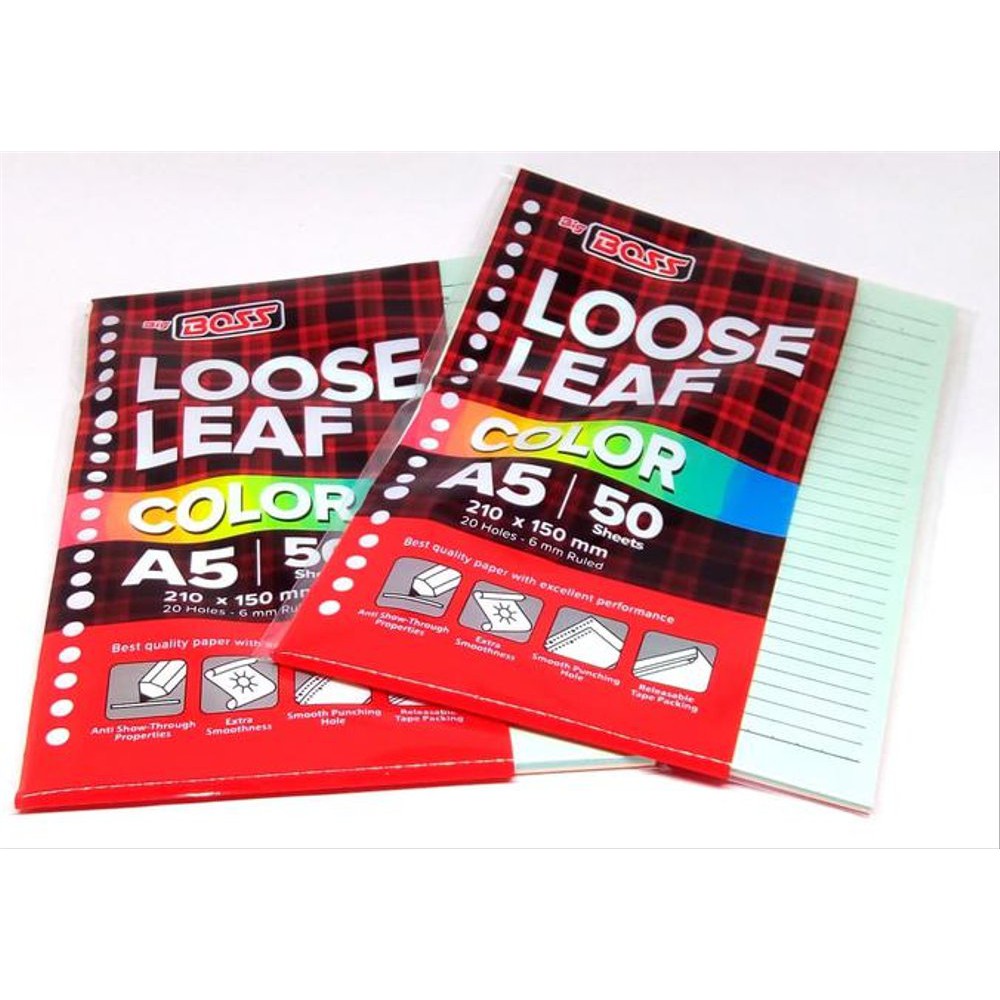 Big Boss Loose Leaf Color A5 contains 50 | Shopee Malaysia