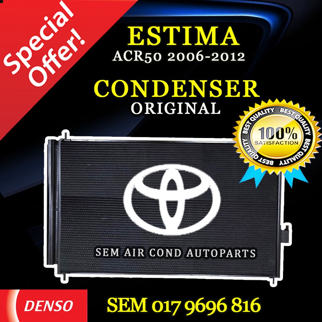 TOYOTA ESTIMA ACR50 2006-2012 YEAR ORIGINAL DENSO ND CONDENSER/ KONDENSER (CAR AIRCOND SYSTEM ...