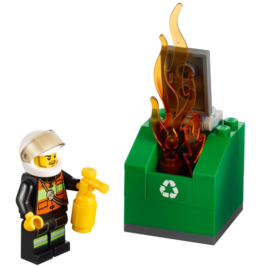 Lego City 60000 firefighter minifigure with fire extinguisher ...