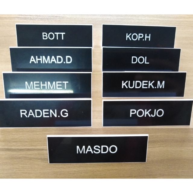 NAMETAG BLACK WHITE NAMETAG CIKGU NAMETAG SEKOLAH NAMETAG KERAJAAN ...