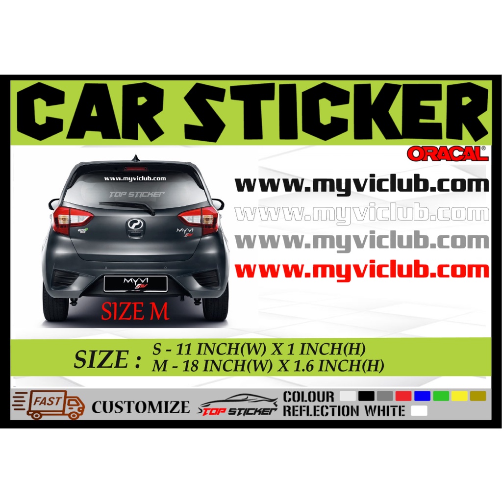 MYVI CLUB CAR STICKER AKSESORI KERETA STICKERS | Shopee Malaysia