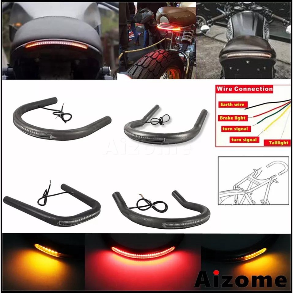 7/8" 1" Motorcycle Seat Frame Rear Loop Cafe Racer Seat Hoop For BMW R ...
