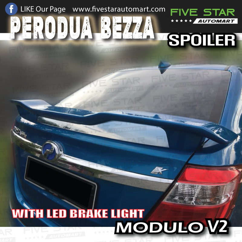 Perodua Bezza Modulo V2 Spoiler With LED Brake Light | Shopee Malaysia