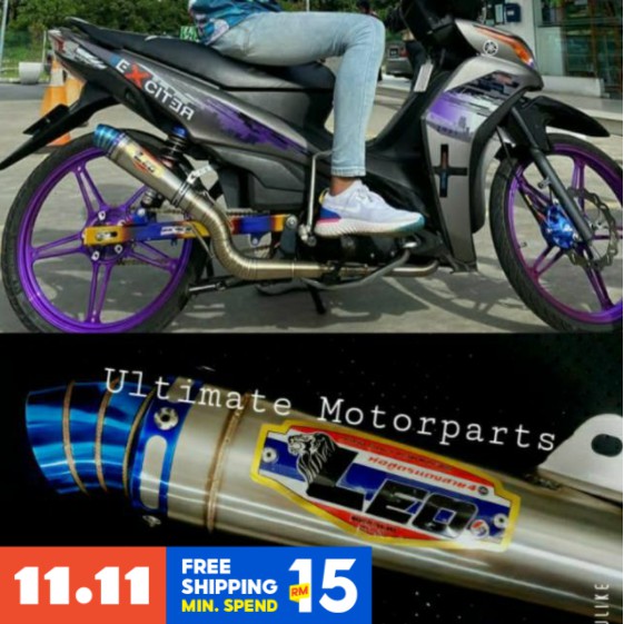 LC135 SRL110/SRL115FI/EX5/Wave125 Leo diamond exhaust high degree ekzos ...