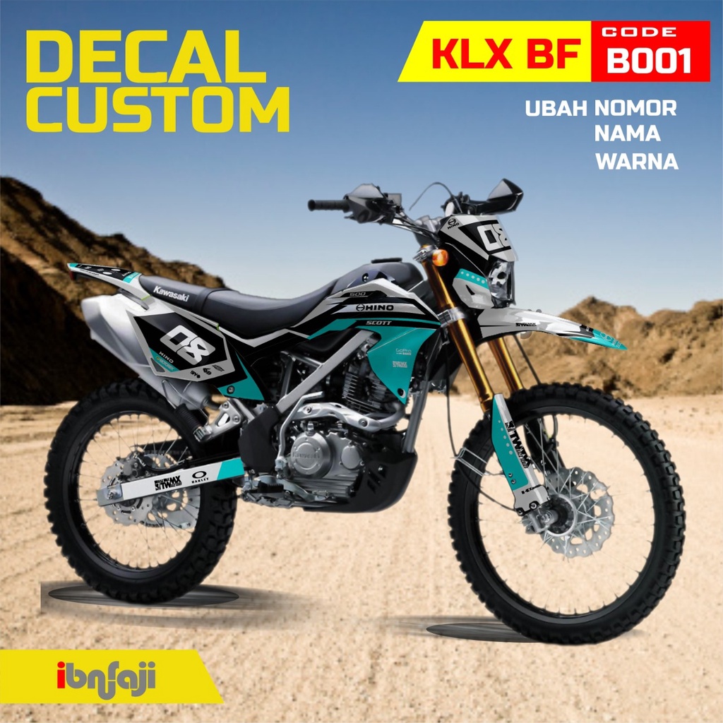 Klx 150 Bf Bf decal full Body custom design name color sponsor number ...