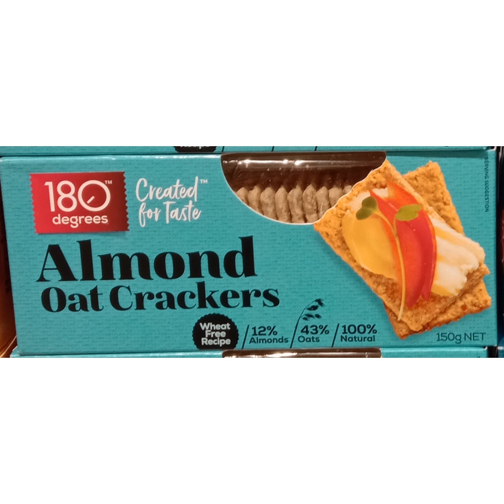 180 Degrees Almond Oat Crackers 150g | Shopee Malaysia