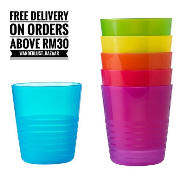 IKEA - KALAS Mug, assorted colours (6 pieces) | Shopee Malaysia