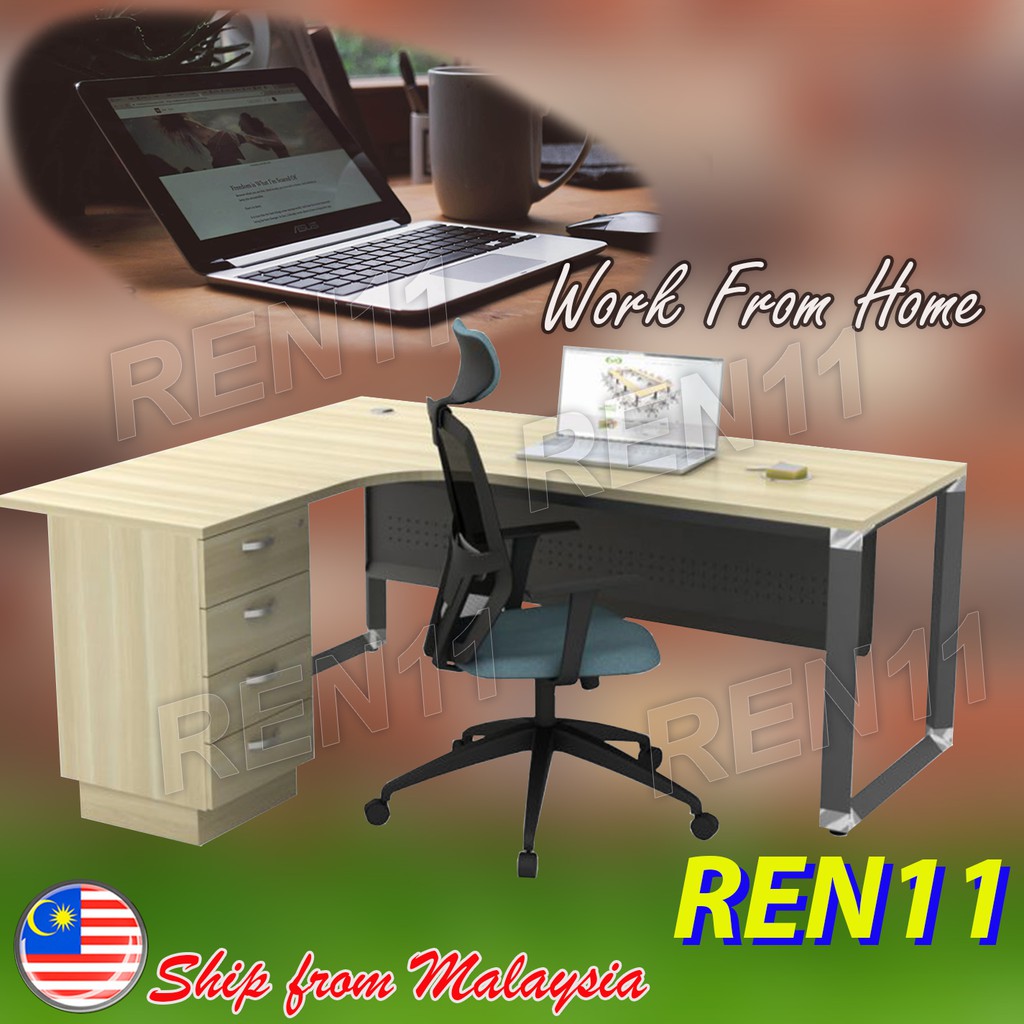 6ft x 5ft L Shape Executive table with fixed pedestal 4 drawer - Latest ...