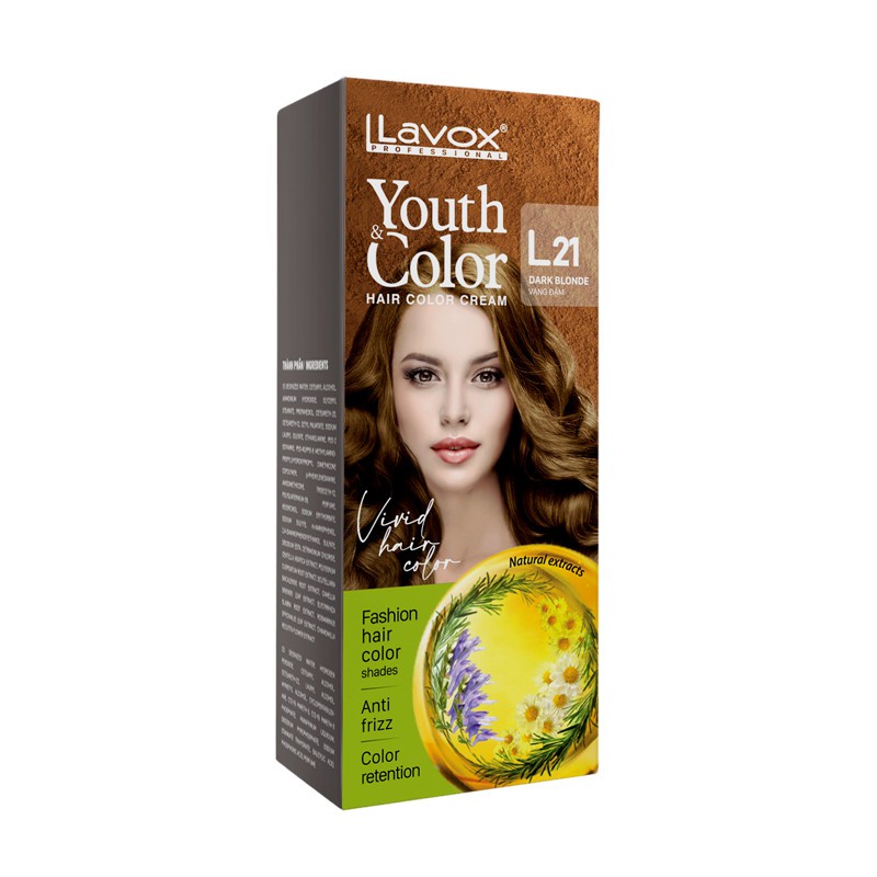OXY [Dark Yellow L21] LAVOX Fashion Color Hair Color With Dyeing Oxygen ...