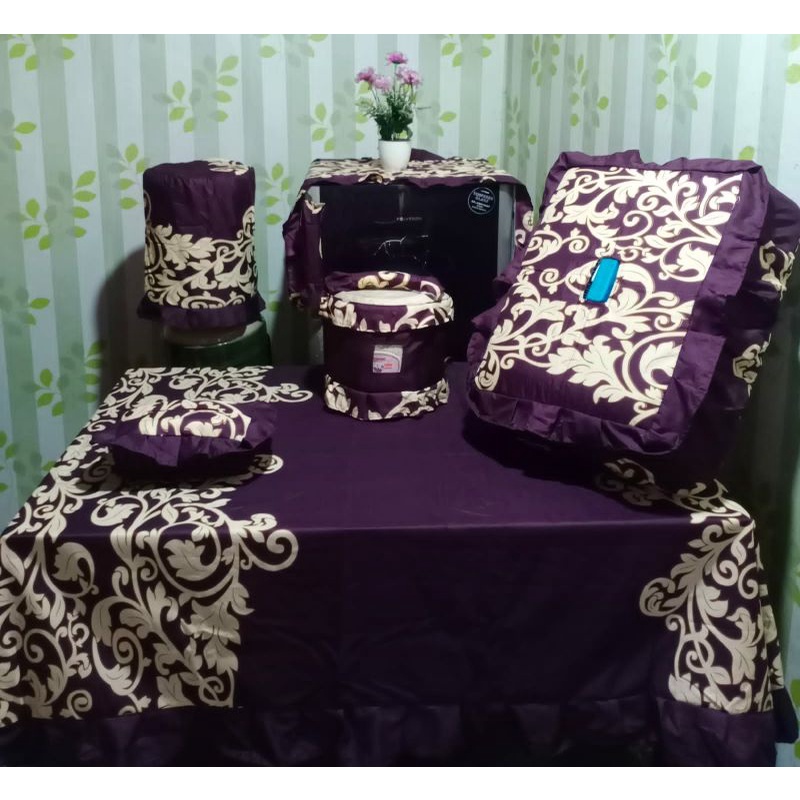 Taplak Dining Table Complites // SAJI / Kitchen set shaby motif cover ...