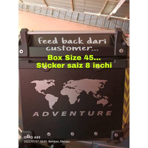 WORLD MAP STICKER (1PCS) STICKER BUMI,STICKER PETA,BOX STICKER.STICKER ...