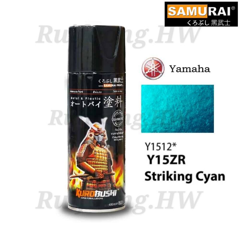 Samurai Spray Paint Y1512* Y125ZR Striking Cyan 400ml | Shopee Malaysia