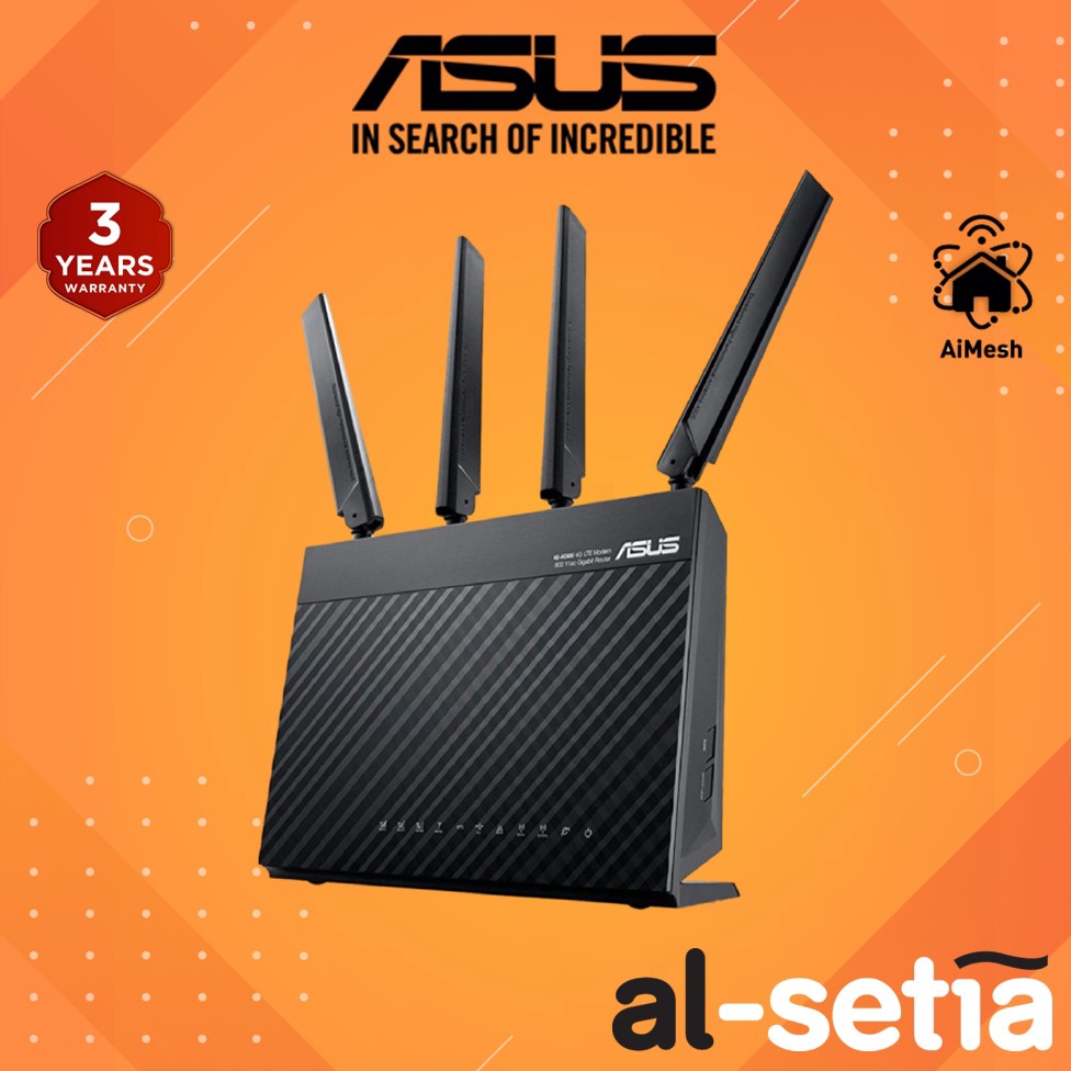Asus 4G-AC68U AC1900 Dual Band LTE WiFi Modem Ai-Mesh Router | Shopee ...