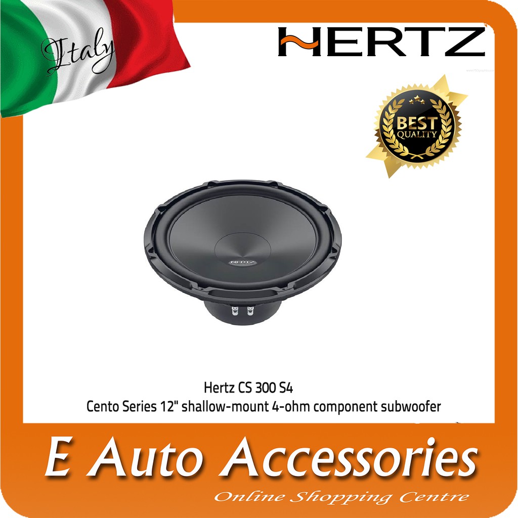 Hertz CS 300 S4 Cento Series 12" shallow-mount 4-ohm component subwoofer | Shopee Malaysia