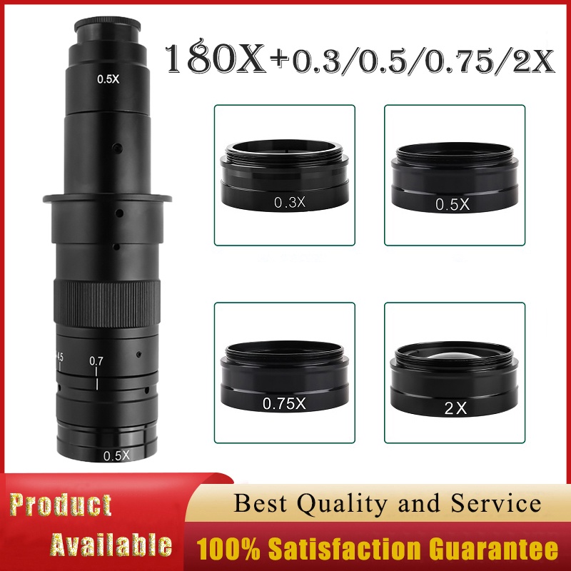Industry Video Microscope Camera Objective Lens 180 Multiples ...