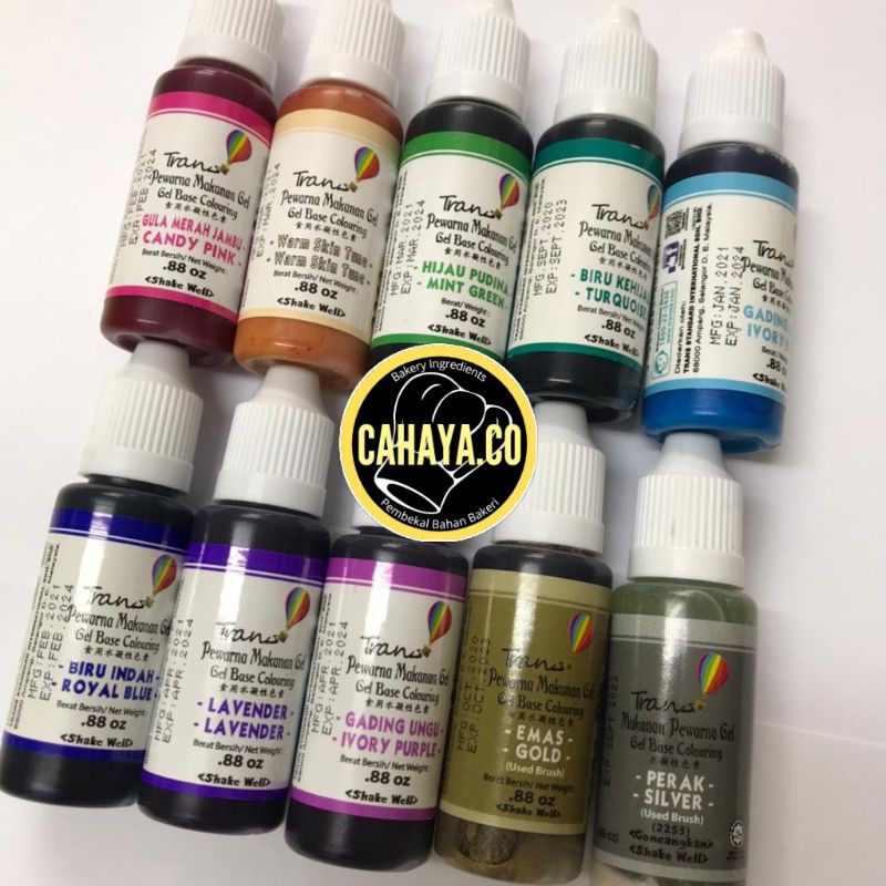 TRANS GEL BASE FOOD COLOURING SPECIAL COLOUR /PEWARNA/食品色素 | Shopee ...