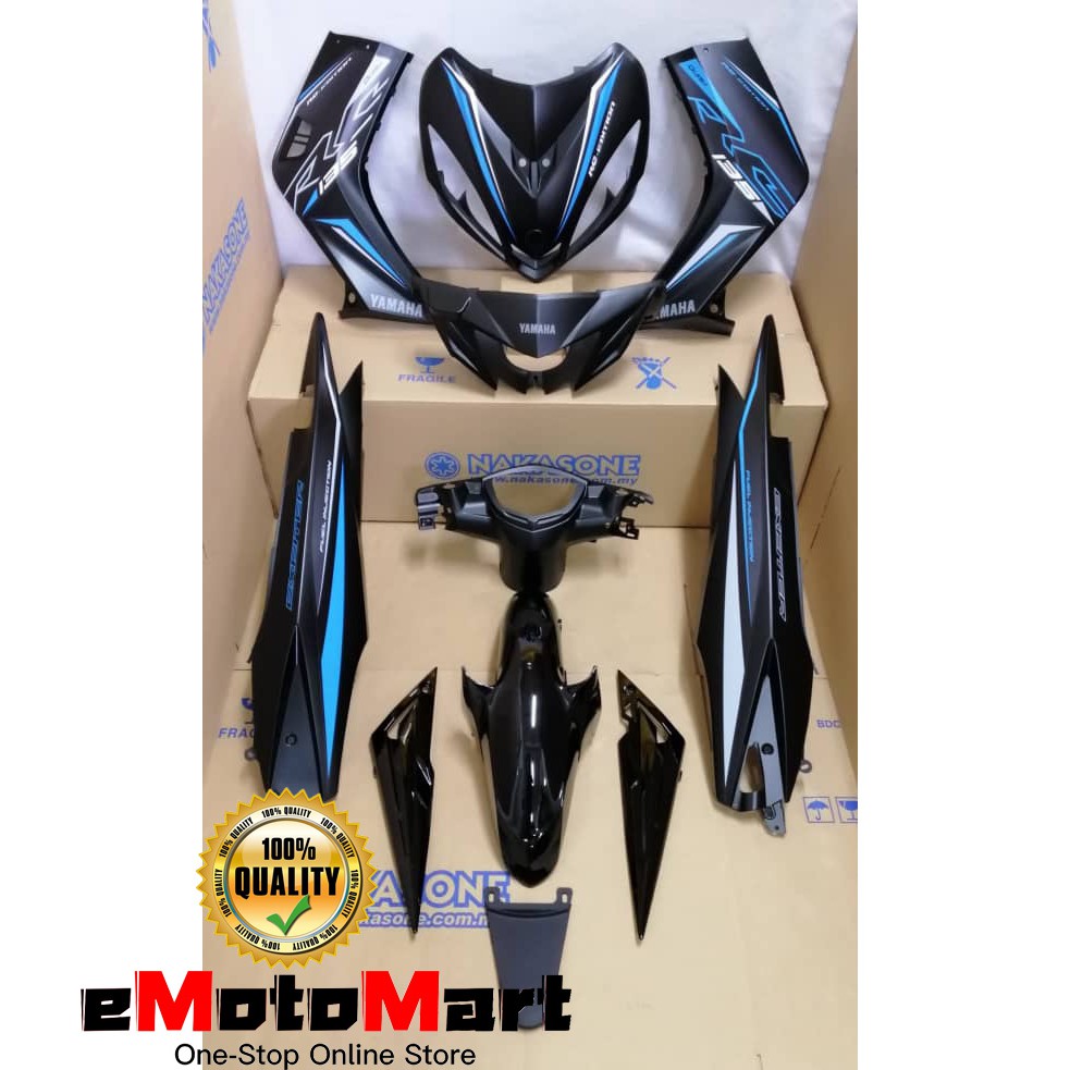 (READY STOCK) YAMAHA LC V1 COVER SET EXCITER RC MATT BLACK #TANAM ...