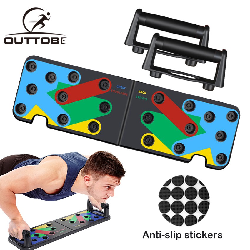 Outtobe Push Up Board Foldable Push up Stands Color-Coded Push Up ...