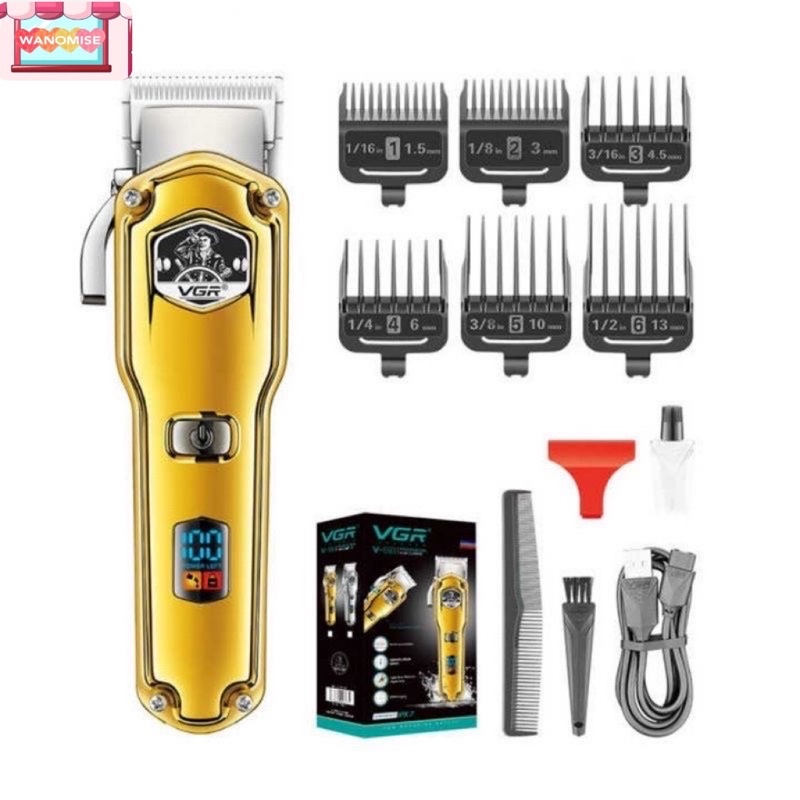 {NEW MODEL} VGR V-693 Professional Barber Metal Hair Carving Clipper ...