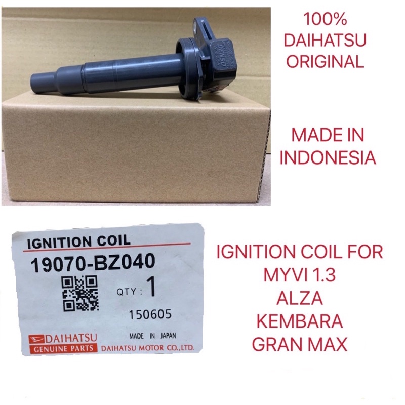 Original PERODUA MYVI 1.3 ALZA KEMBARA IGNITION PLUG COIL 19070-BZ040 ...