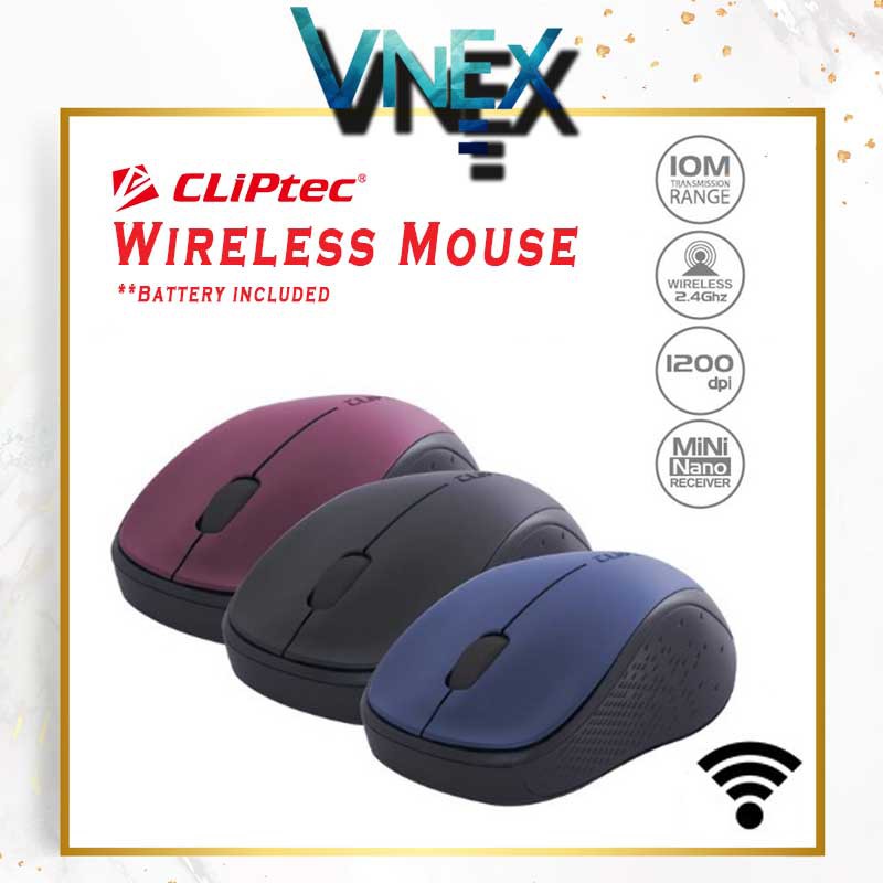 CLIPTEC Wireless Mouse CLIP-TRAX 2.4Ghz | Shopee Malaysia