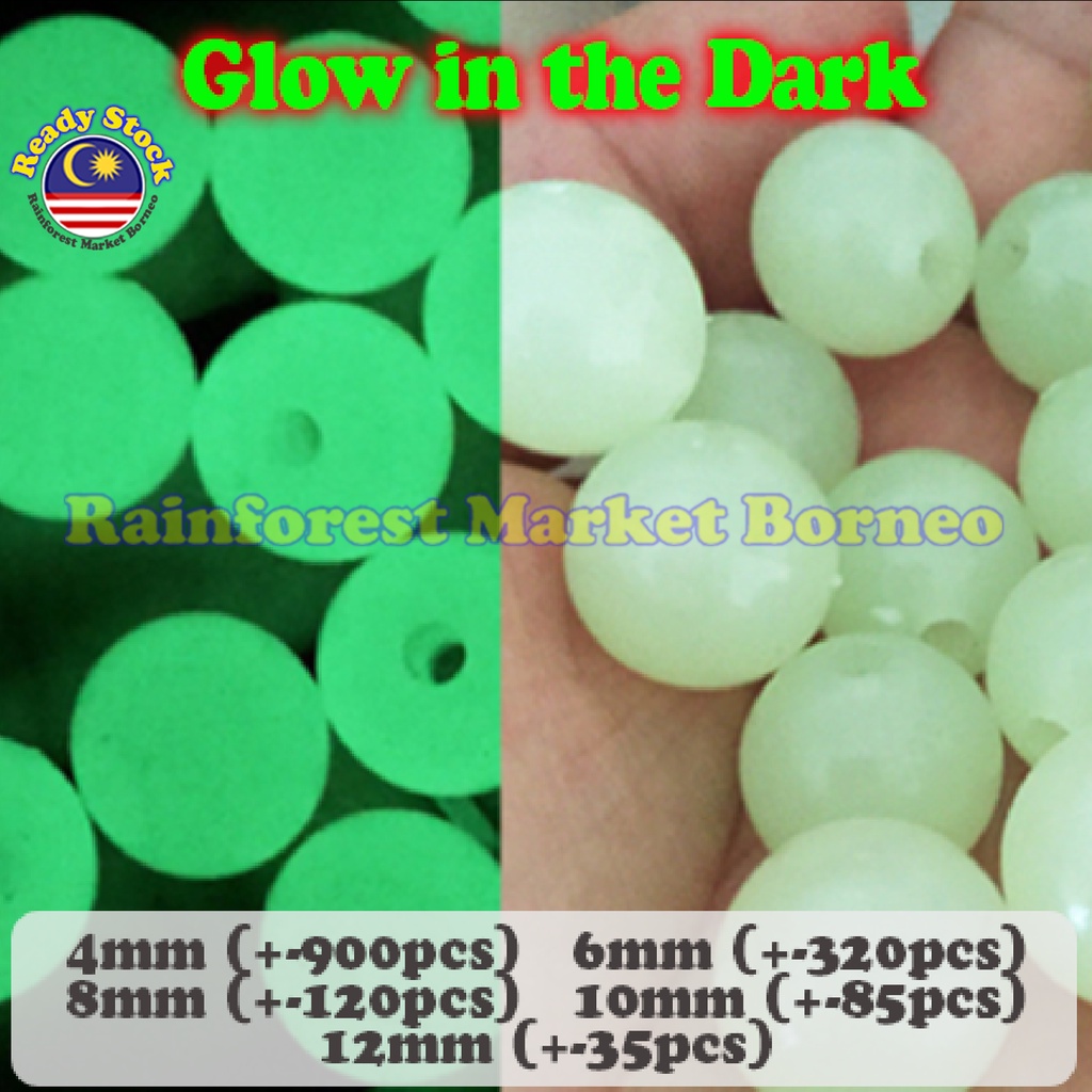 GB2006 +- 35-320pcs Glow in the Dark ABS Luminous Plastic Acrylic Beads ...