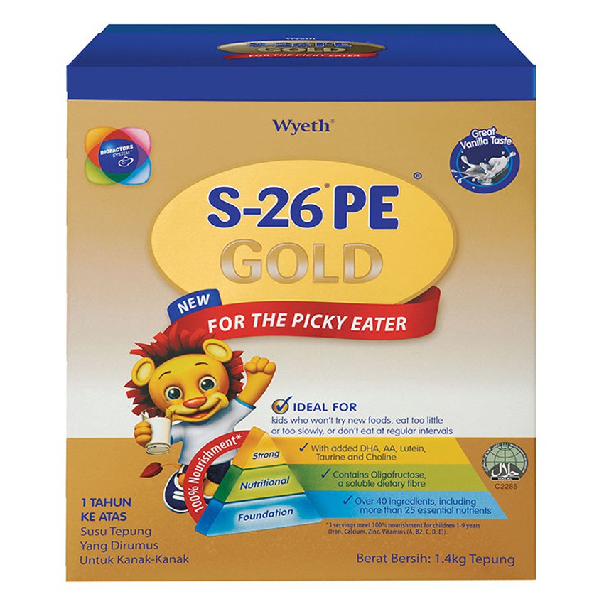 Wyeth S-26 PE Gold Milk Powder 1 - 9 Years (1.4kg) | Shopee Malaysia